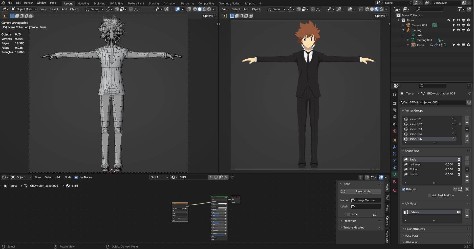 Tsuna Sawada - Katekyo Hitman Reborn 3D Model by RYANMAICOL
