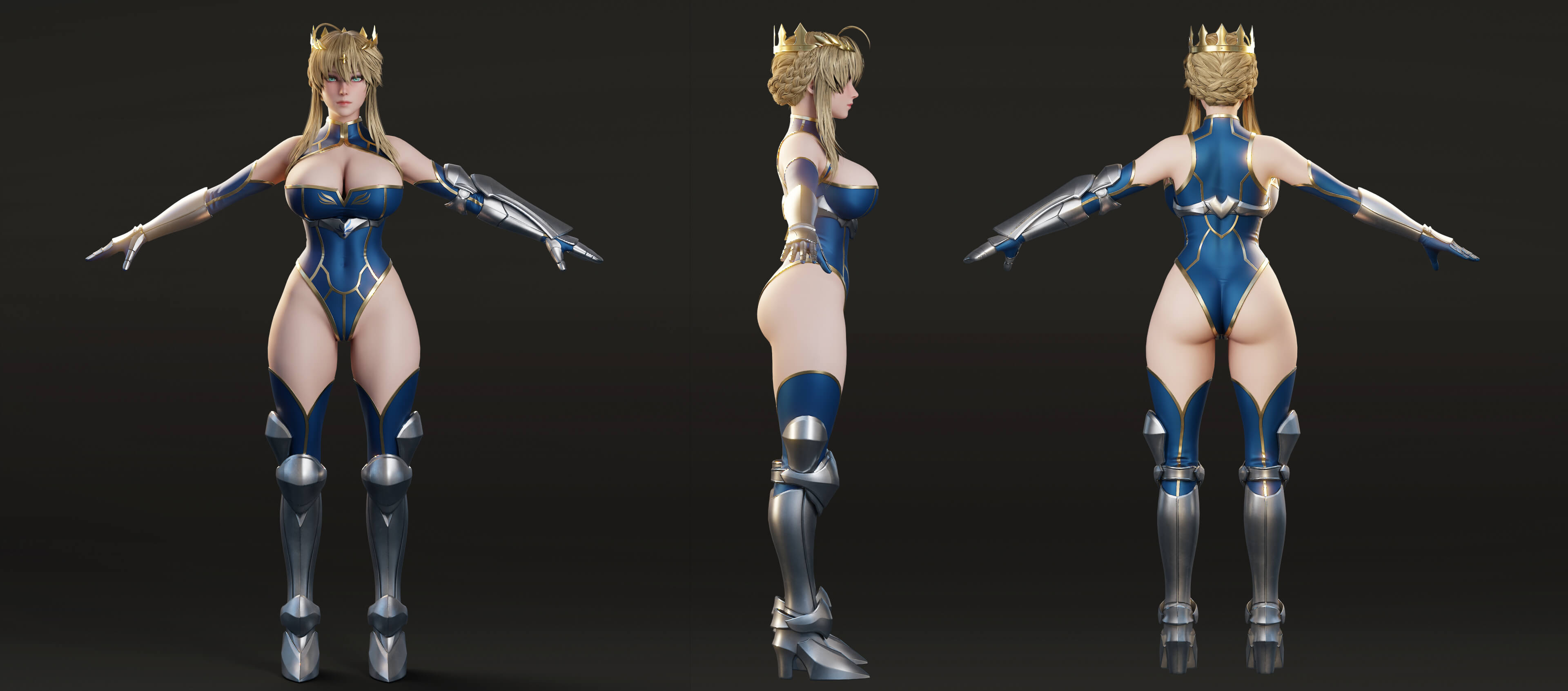 Artoria Pendragon Lancer - 3D Model by RyanReos