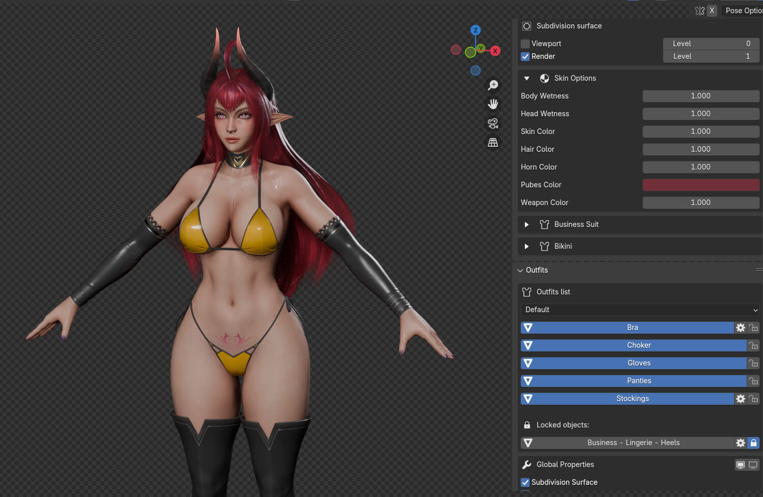 Daemon Girl Deluxe Version - 3D Model by RyanReos