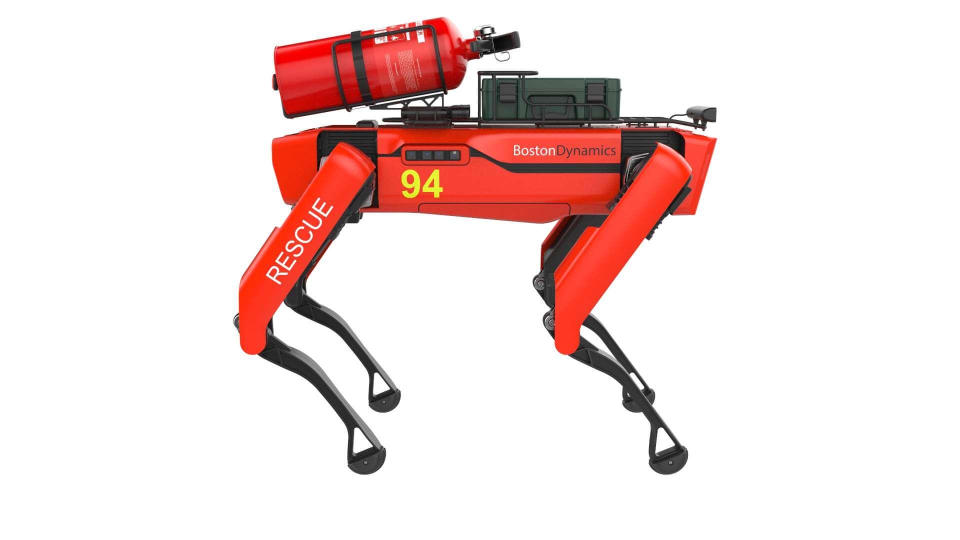 Boston Dynamics Spot Robot Rescue Red - 3D Model by rzo