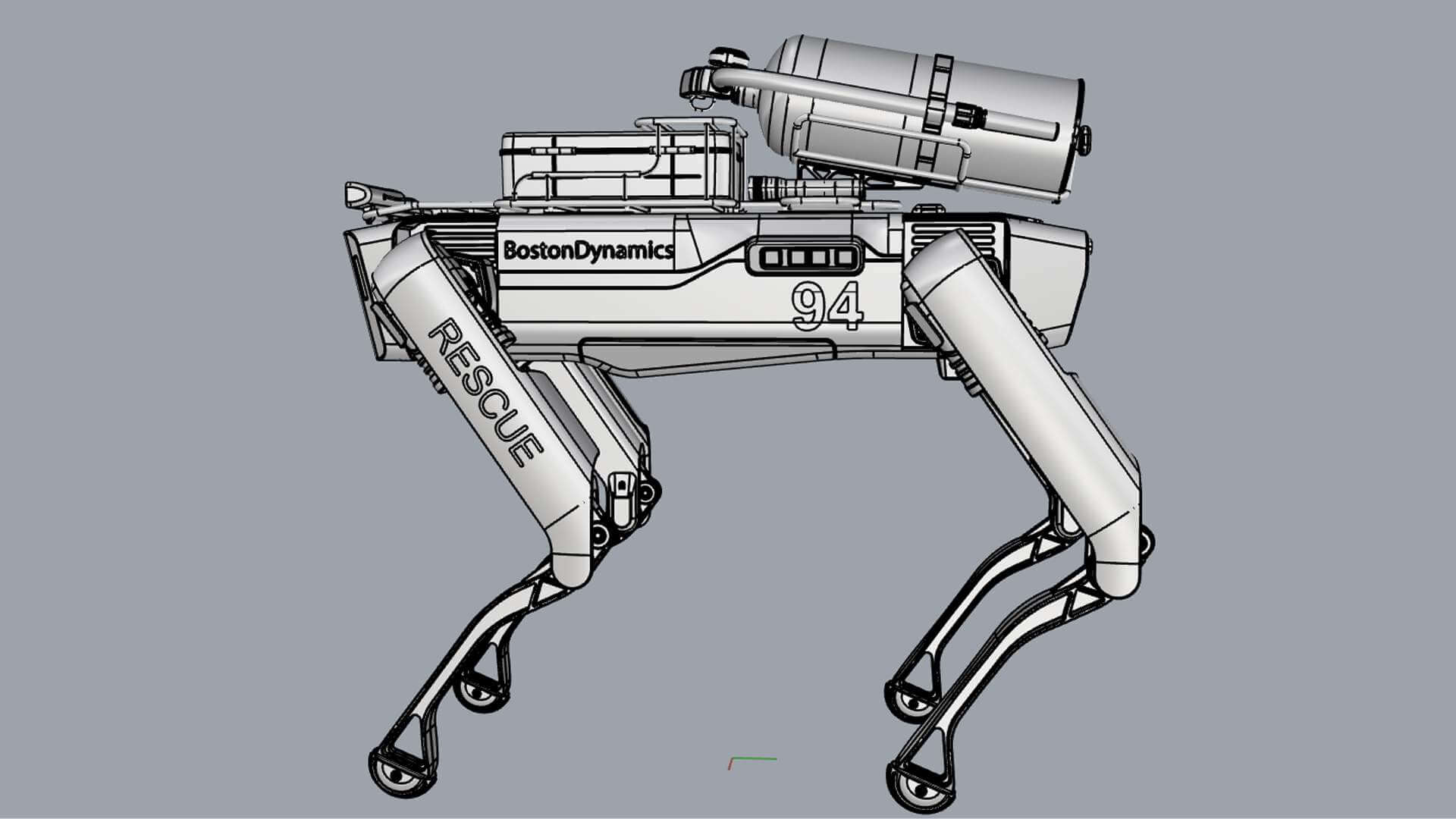 Boston Dynamics Spot Robot Rescue Red - 3D Model by rzo