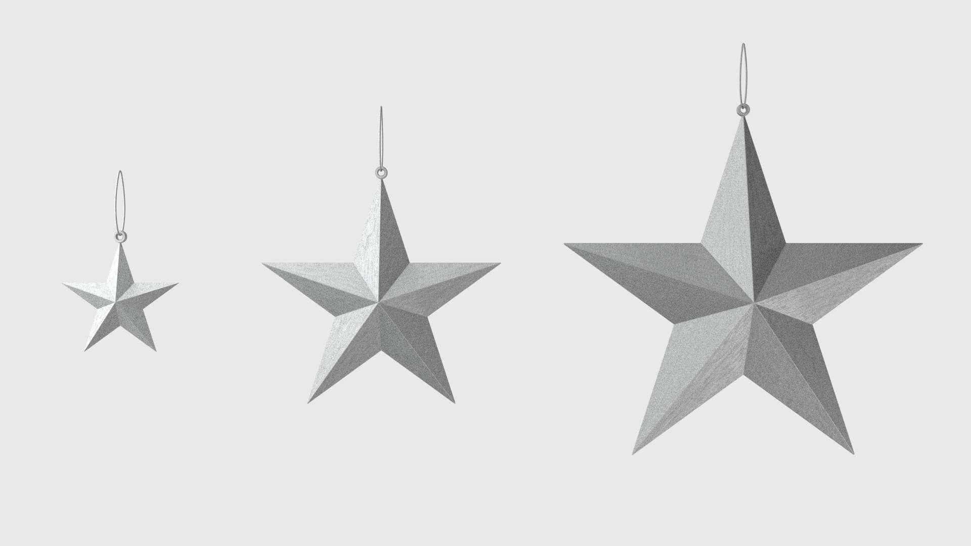 Christmas Tree Decoration Stars Collection - 3D Model by rzo