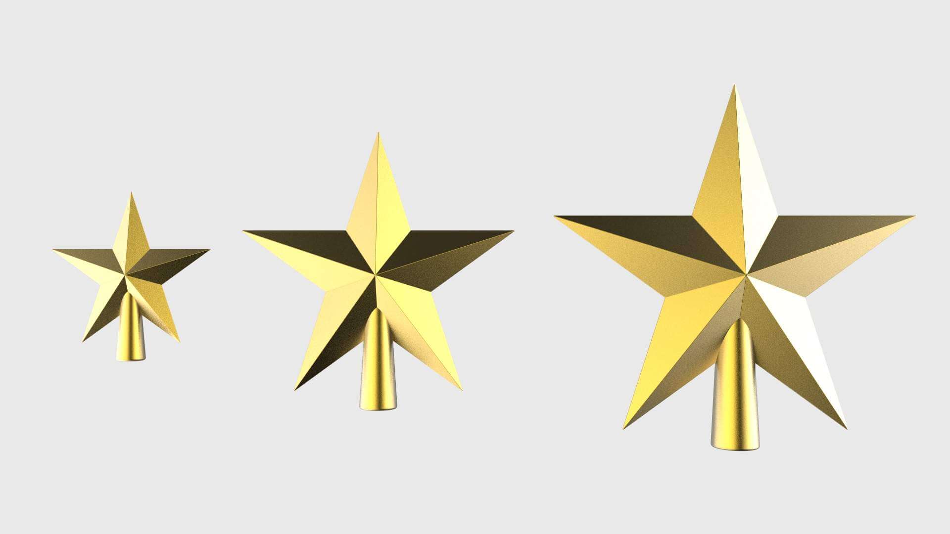 Christmas Tree Decoration Stars Collection - 3D Model by rzo