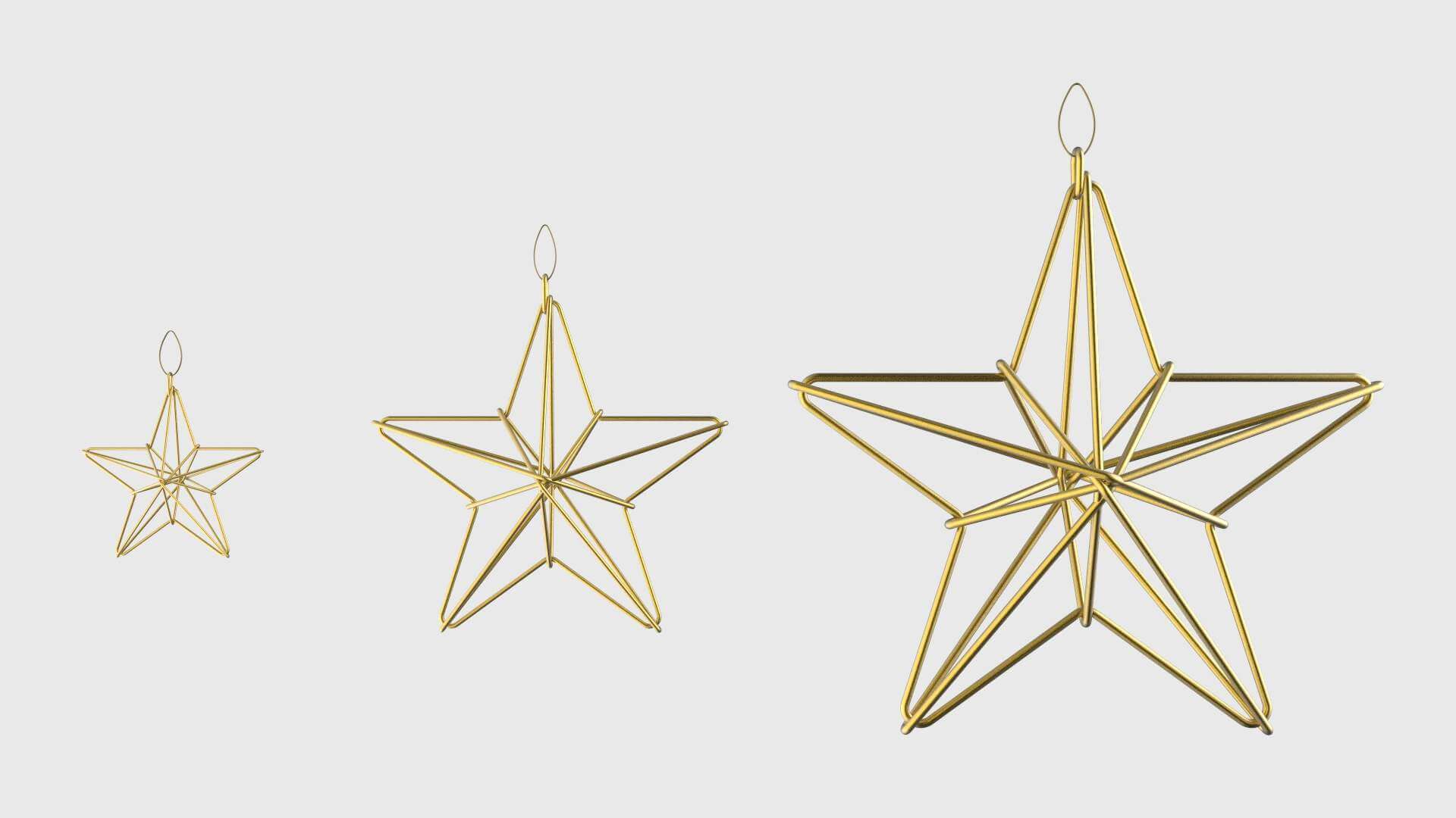 Christmas Tree Decoration Stars Collection - 3D Model by rzo