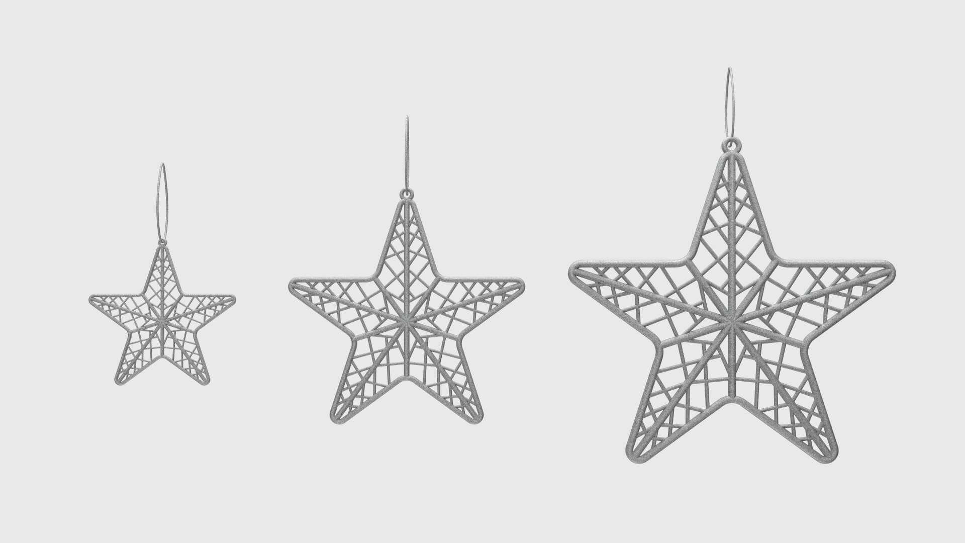 Christmas Tree Decoration Stars Collection - 3D Model by rzo