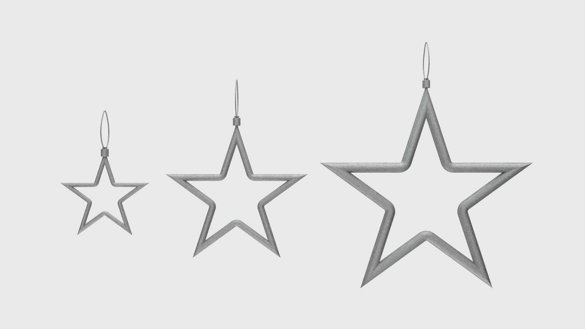 Christmas Tree Decoration Stars Collection - 3D Model by rzo