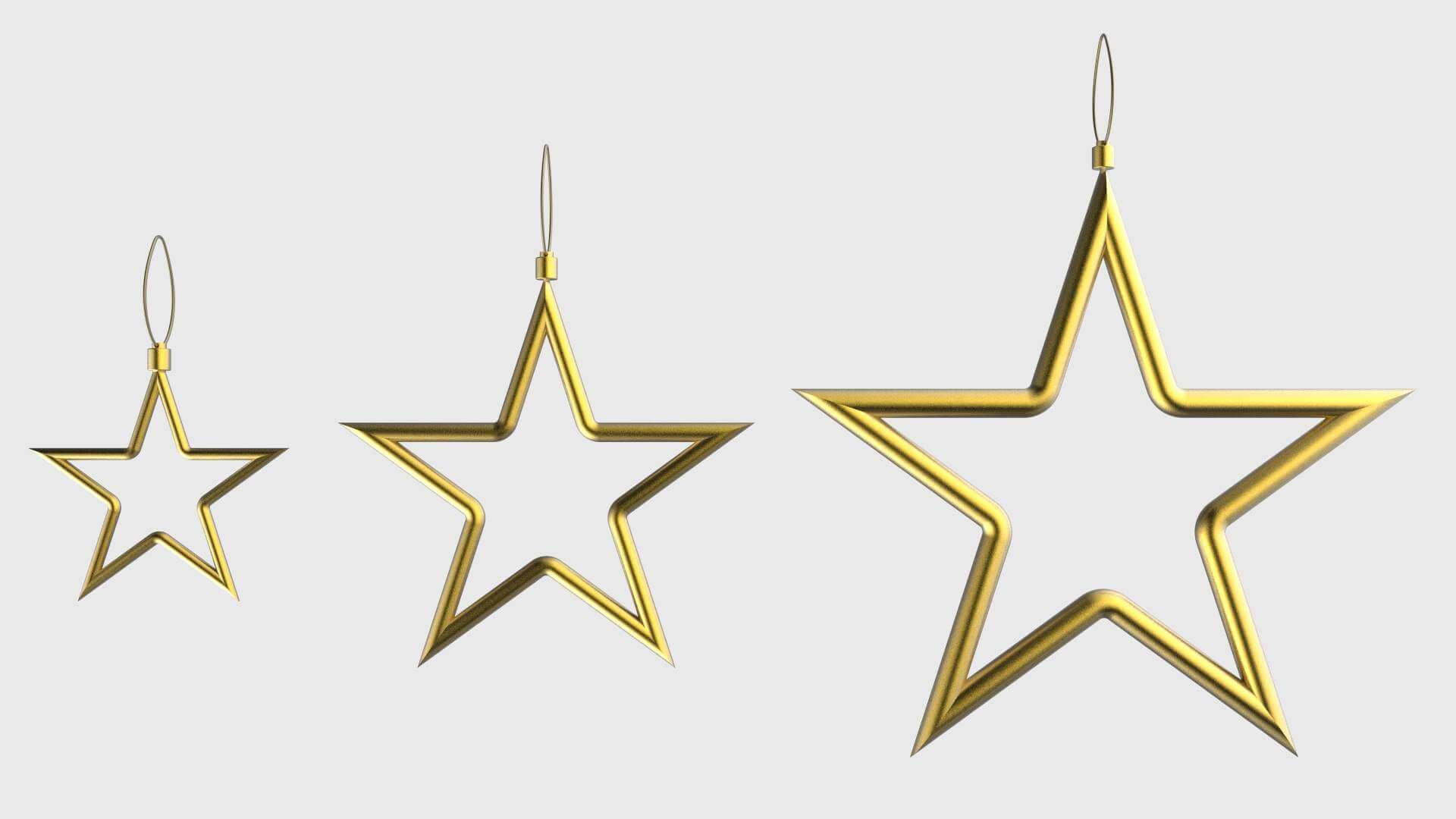 Christmas Tree Decoration Stars Collection - 3D Model by rzo
