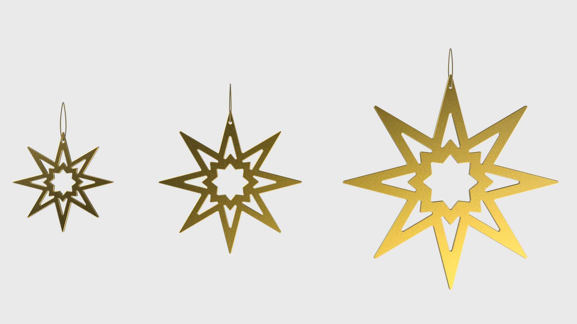 Christmas Tree Decoration Stars Collection - 3D Model by rzo