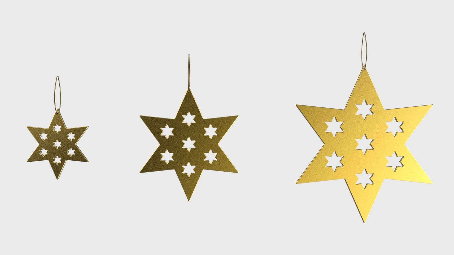 Christmas Tree Decoration Stars Collection - 3D Model by rzo