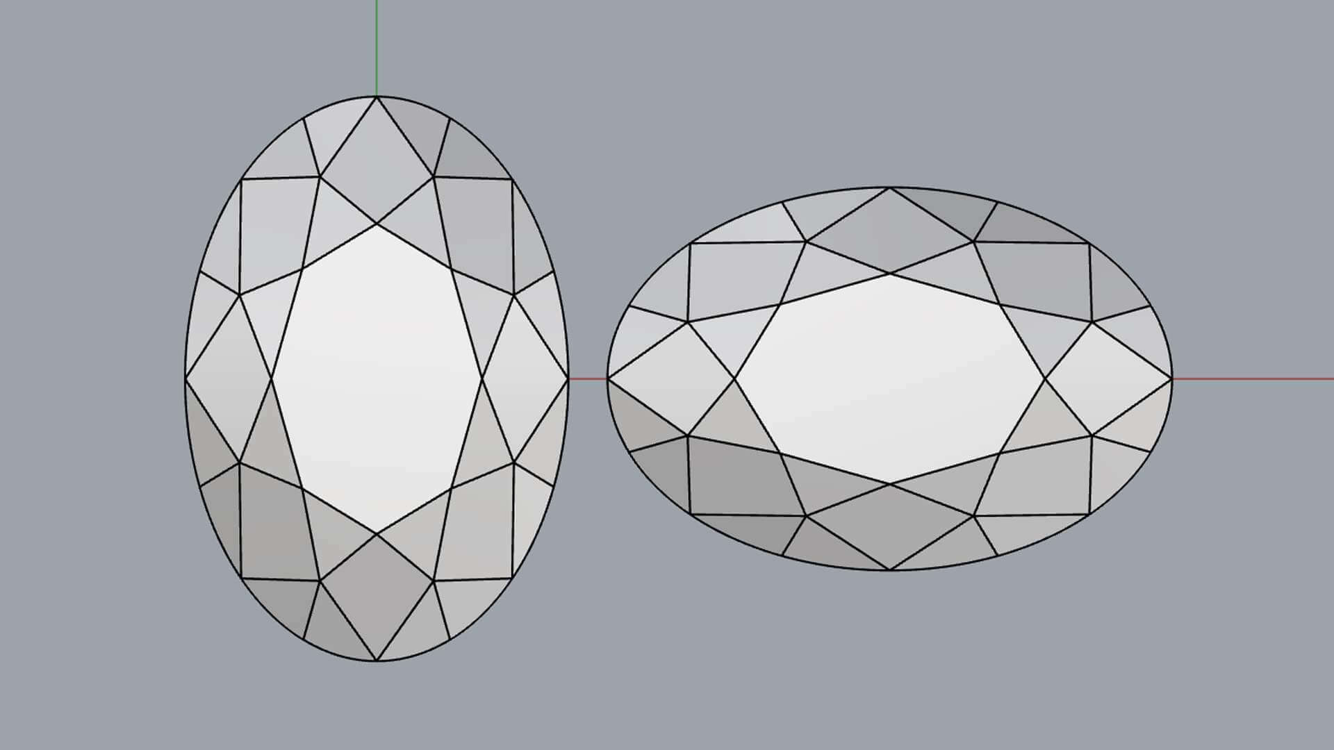 Diamond Oval - 3D Model by rzo