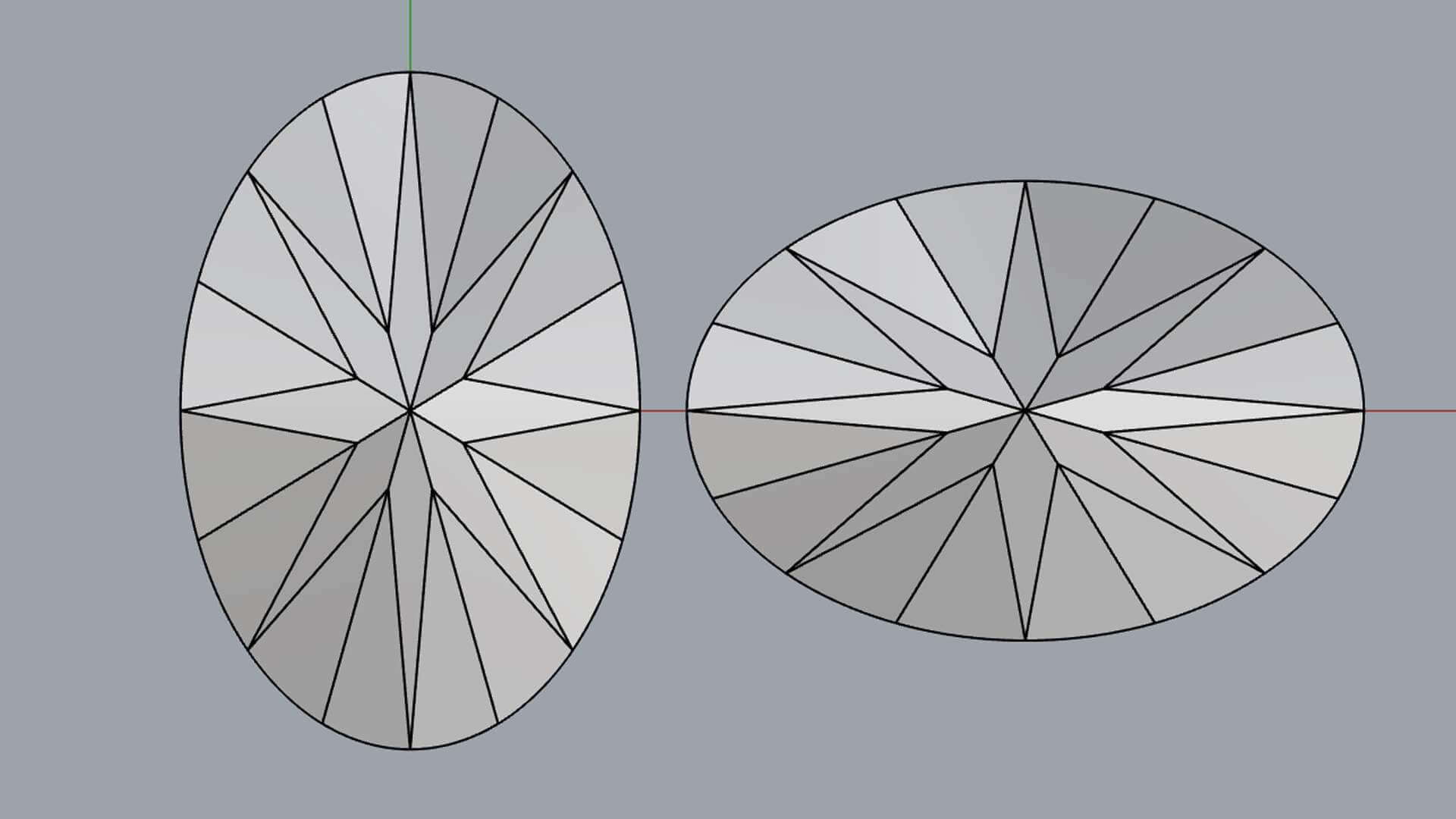 Diamond Oval - 3D Model by rzo