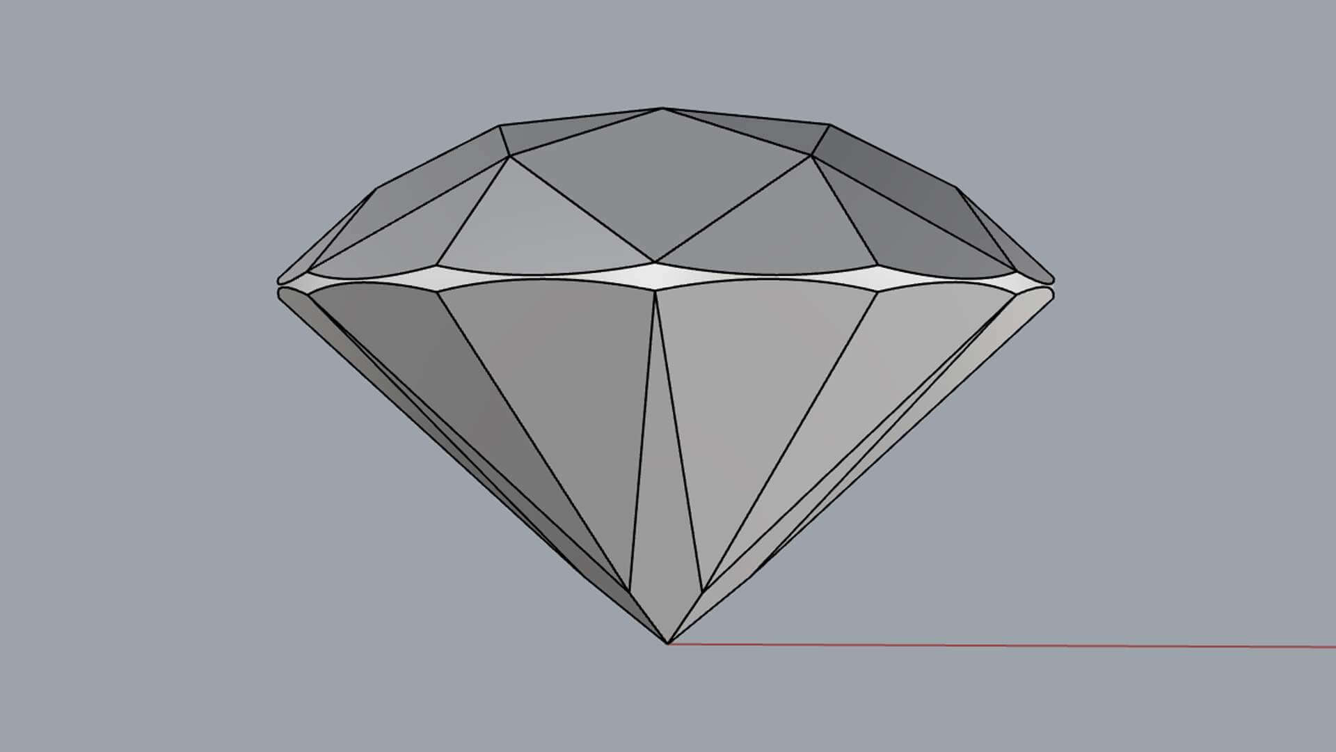 Diamond Oval - 3D Model by rzo