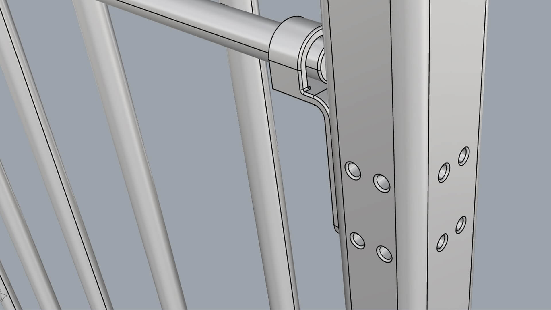 Metal Fence 01 - 3D Model by rzo