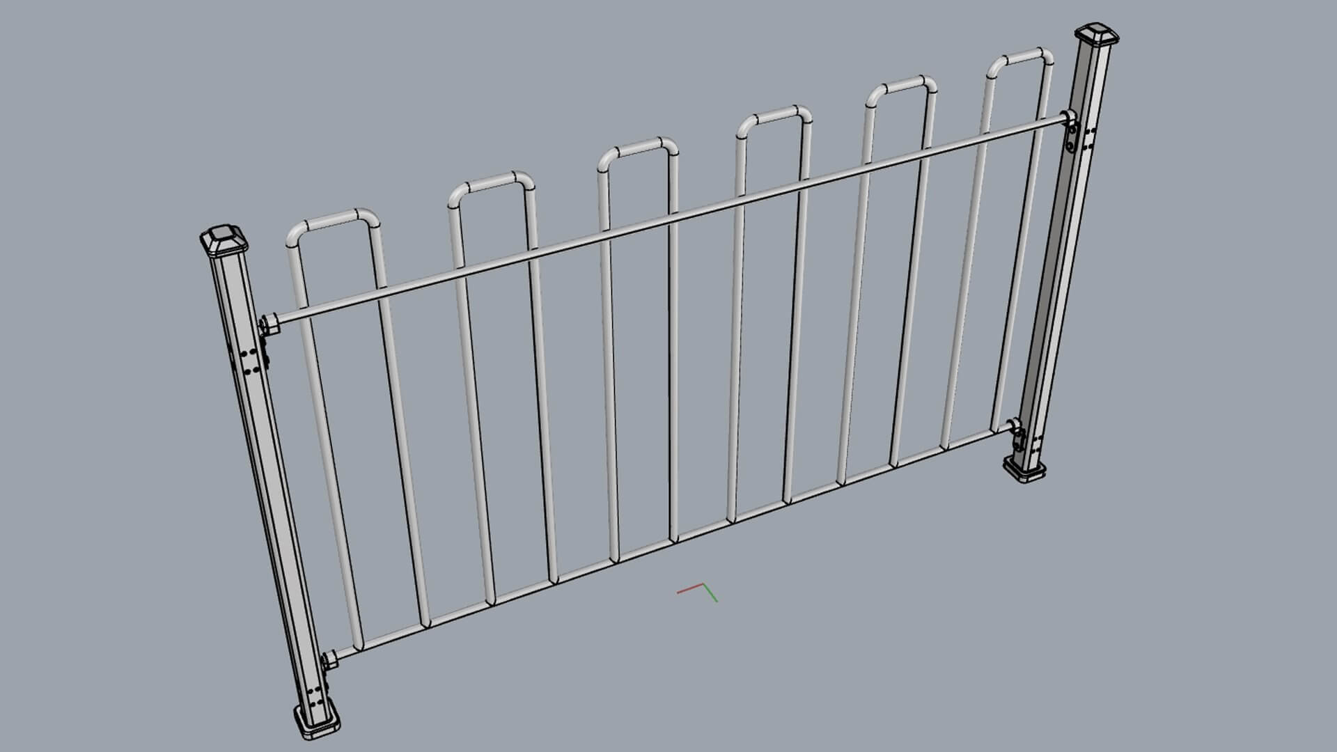 Metal Fence 02 - 3D Model by rzo