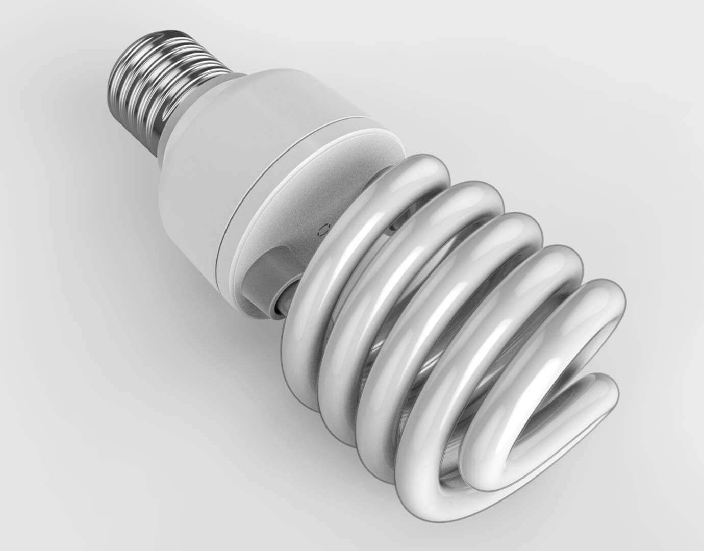 Fluorescent Compact Lamp - 3D Model by rzo