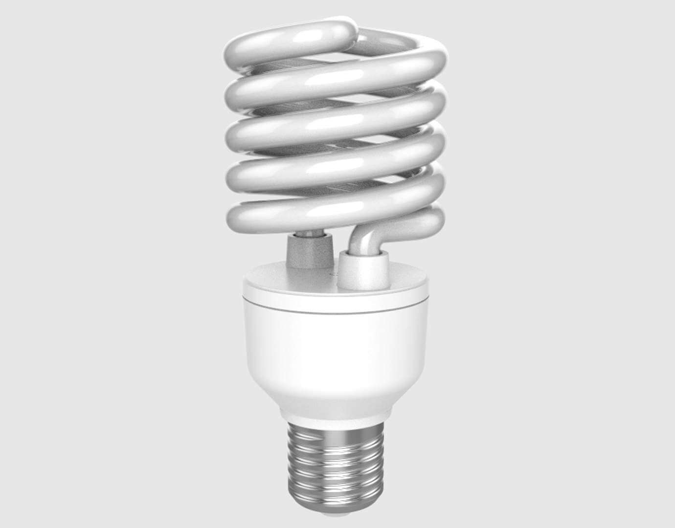 Fluorescent Compact Lamp - 3D Model by rzo