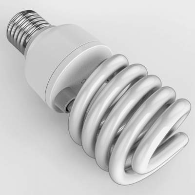 Fluorescent Compact Lamp - 3D Model by rzo