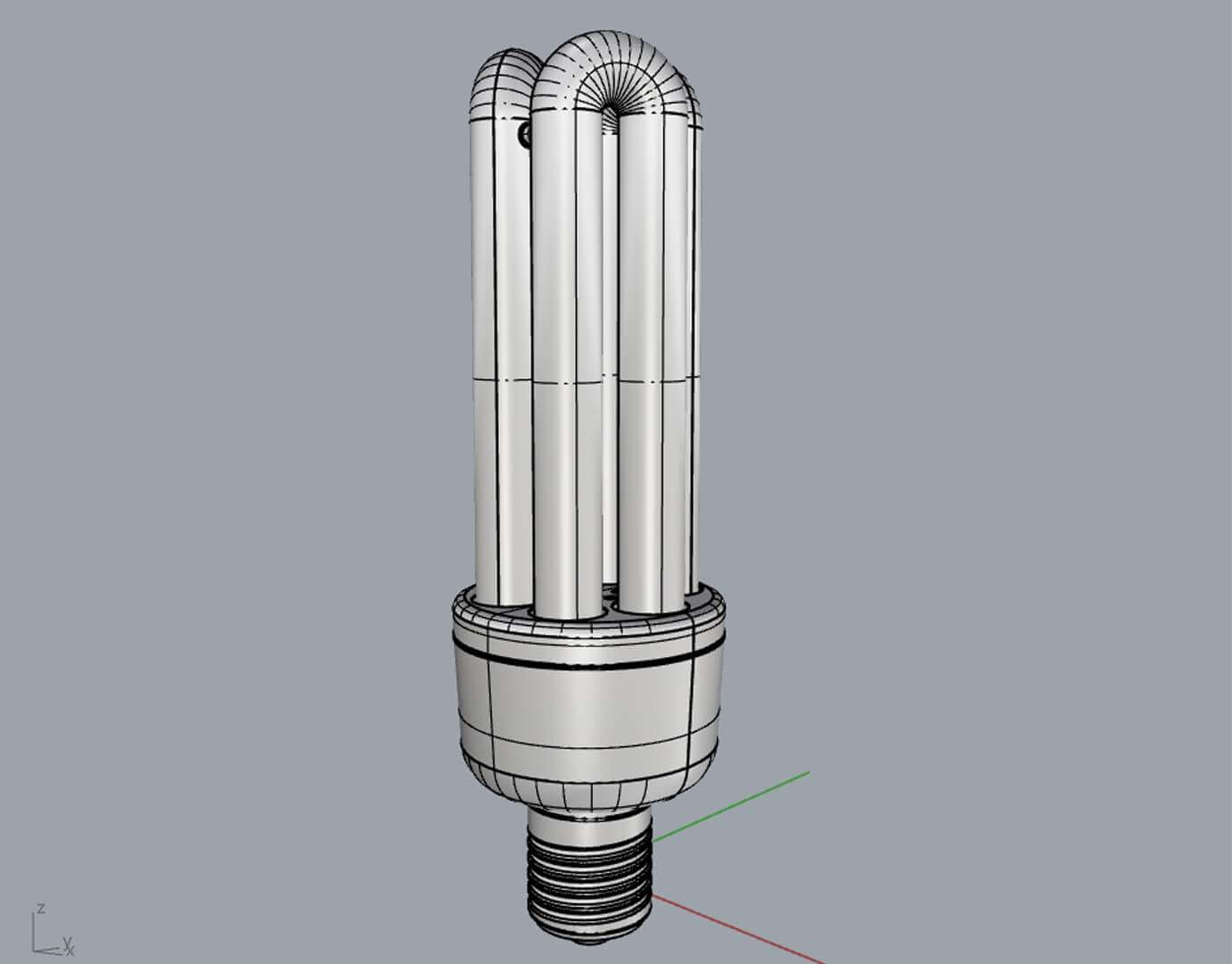 Fluorescent Lamp - 3D Model by rzo