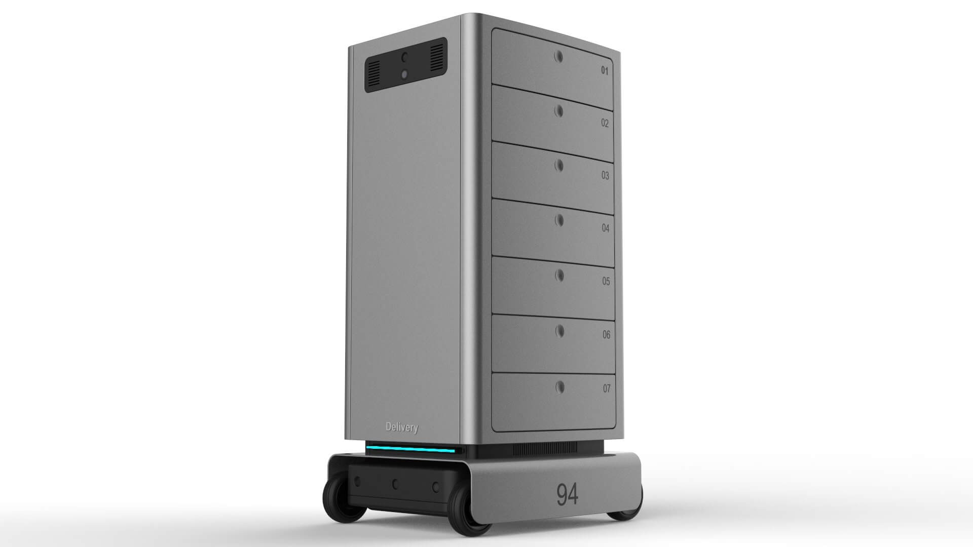 Generic Delivery Robot 01 7 Drawers - 3D Model by rzo