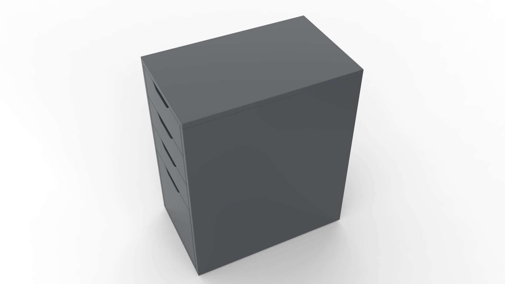 IKEA ALEX Drawer Unit Gray with 4 Drawers - 3D Model by rzo