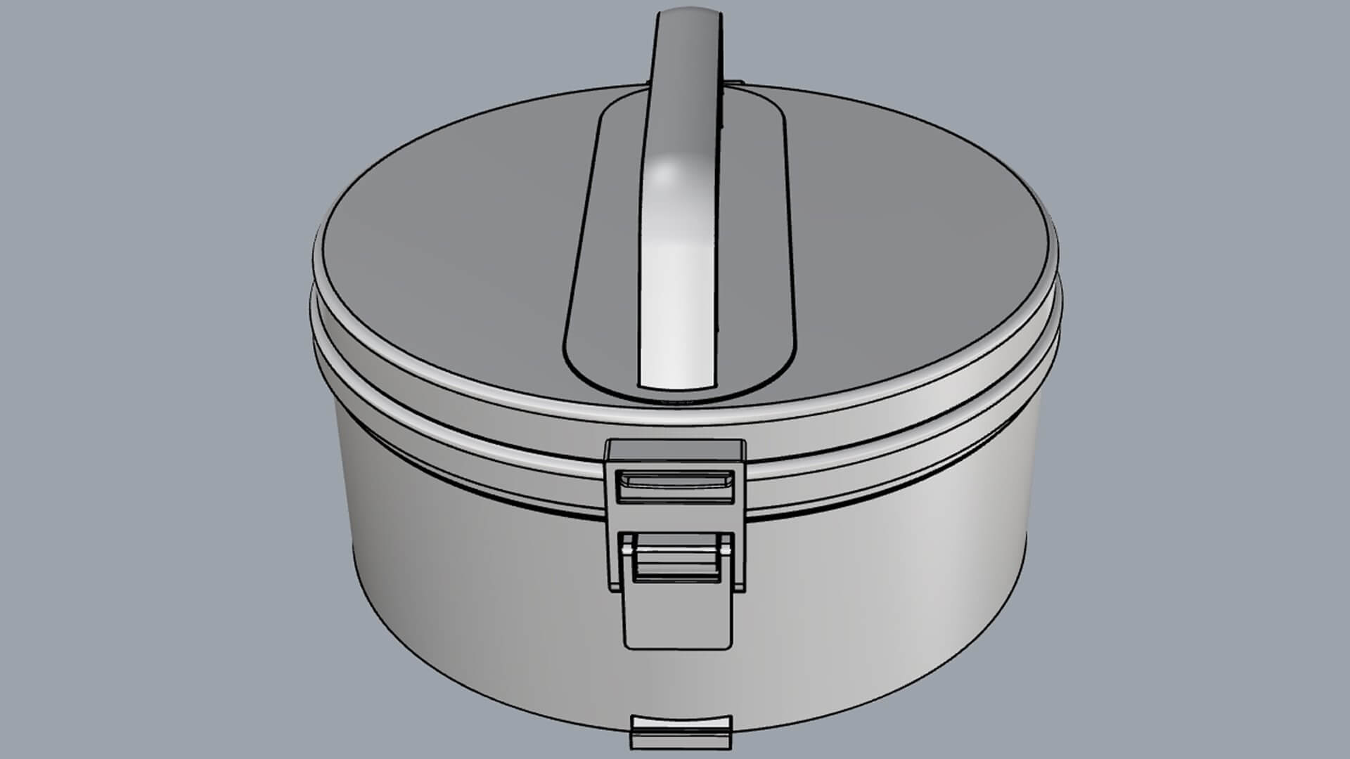 Lunch Box Container 3 Compartments - 3D Model by rzo