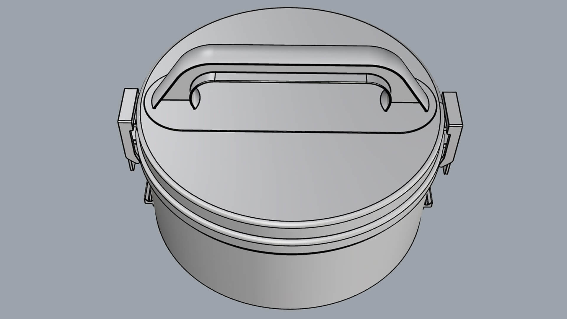 Lunch Box Container 4 Compartments - 3D Model by rzo