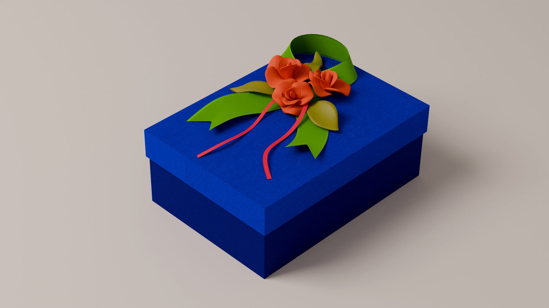 Package for Gift Blue 150 X 210 X 80mm - 3D Model by rzo