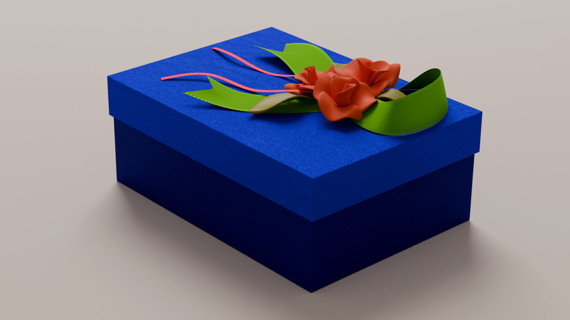 Package for Gift Blue 150 X 210 X 80mm - 3D Model by rzo