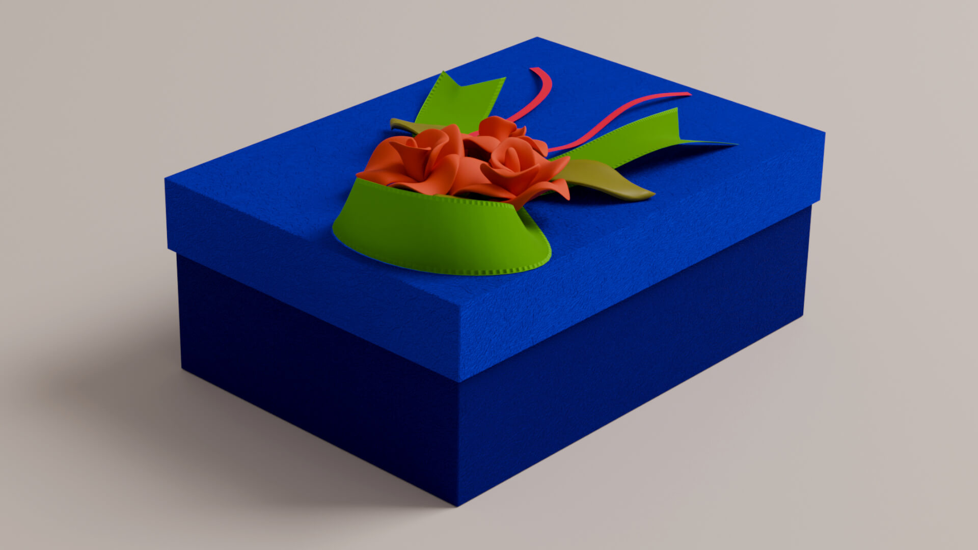 Package for Gift Blue 150 X 210 X 80mm - 3D Model by rzo