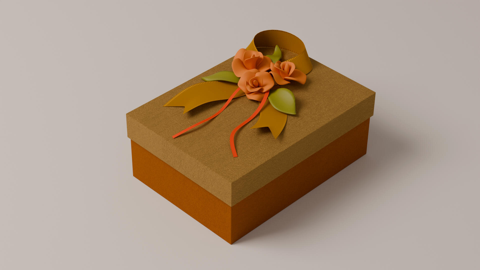 Package for Gift Gold 150 X 210 X 80mm - 3D Model by rzo