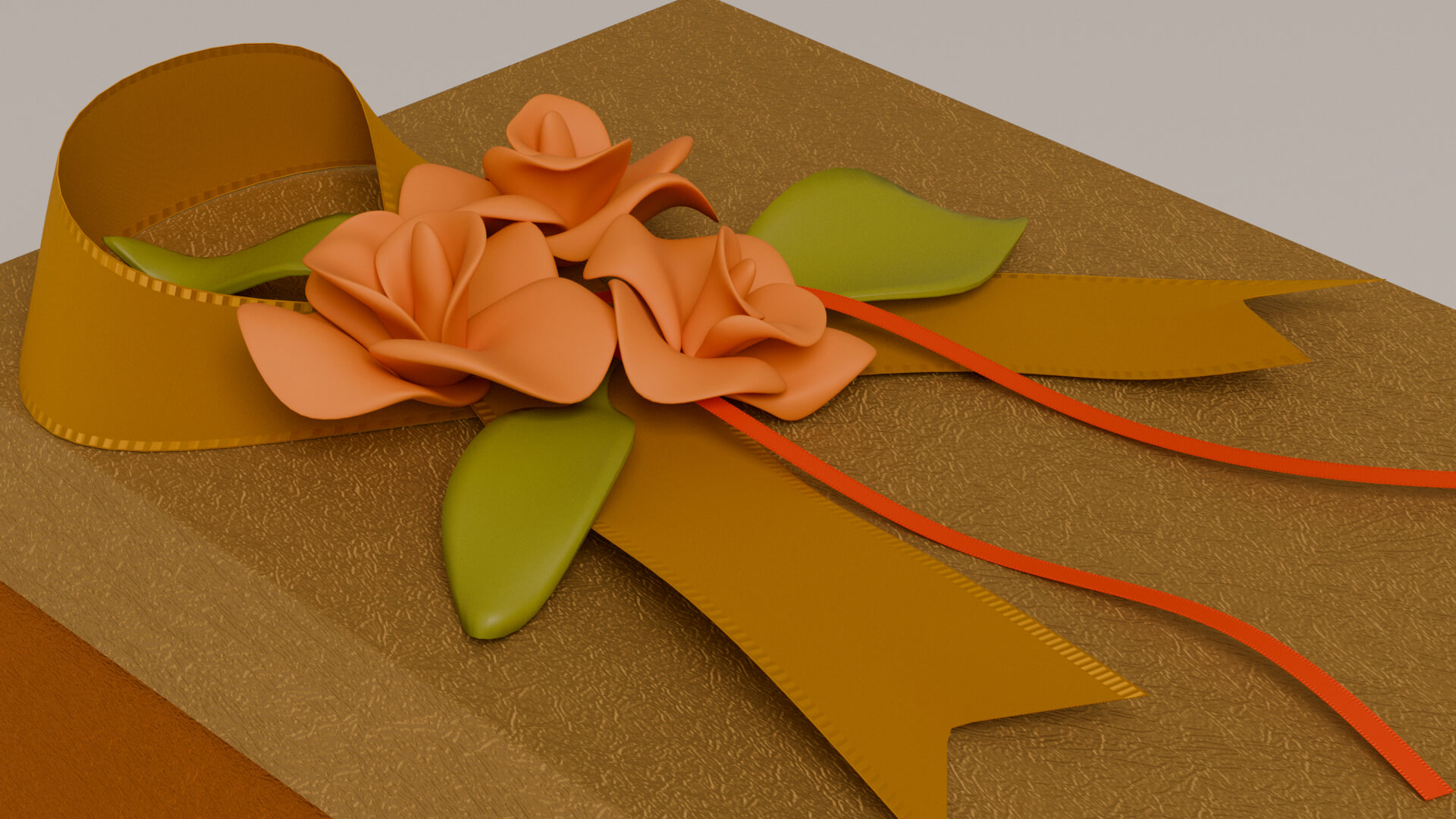 Package for Gift Gold 150 X 210 X 80mm - 3D Model by rzo