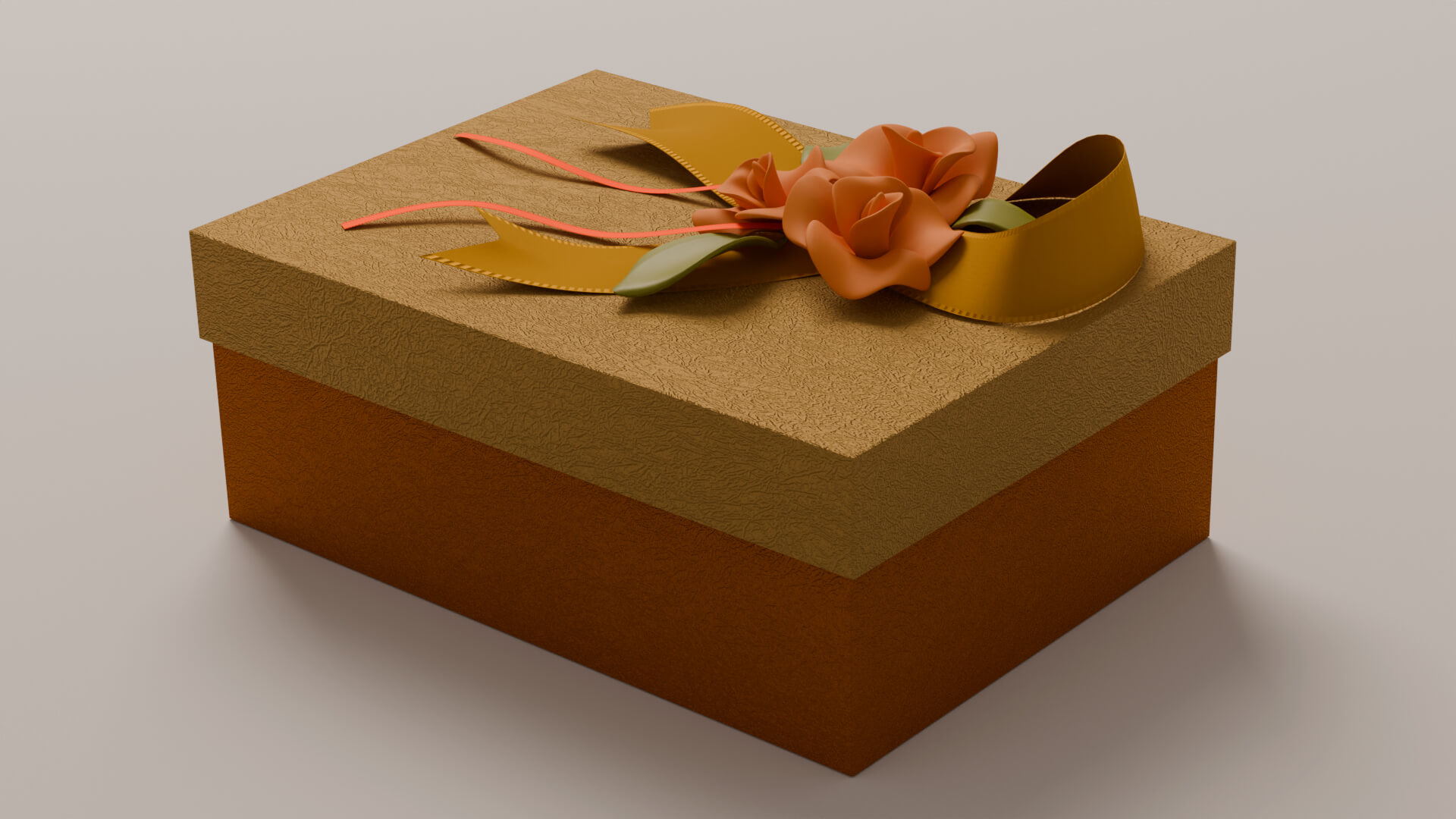 Package for Gift Gold 150 X 210 X 80mm - 3D Model by rzo
