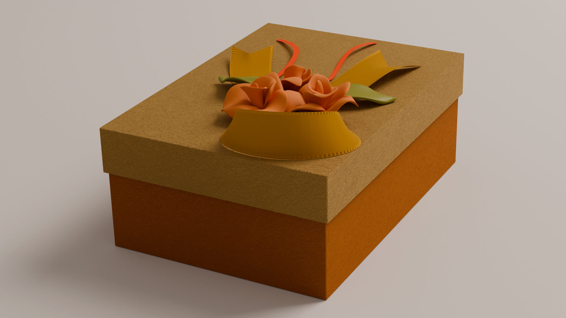 Package for Gift Gold 150 X 210 X 80mm - 3D Model by rzo