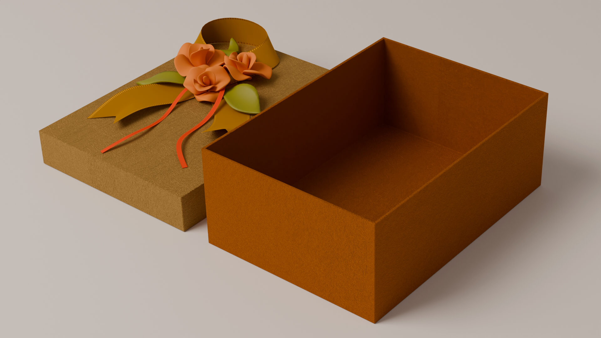 Package for Gift Gold 150 X 210 X 80mm - 3D Model by rzo