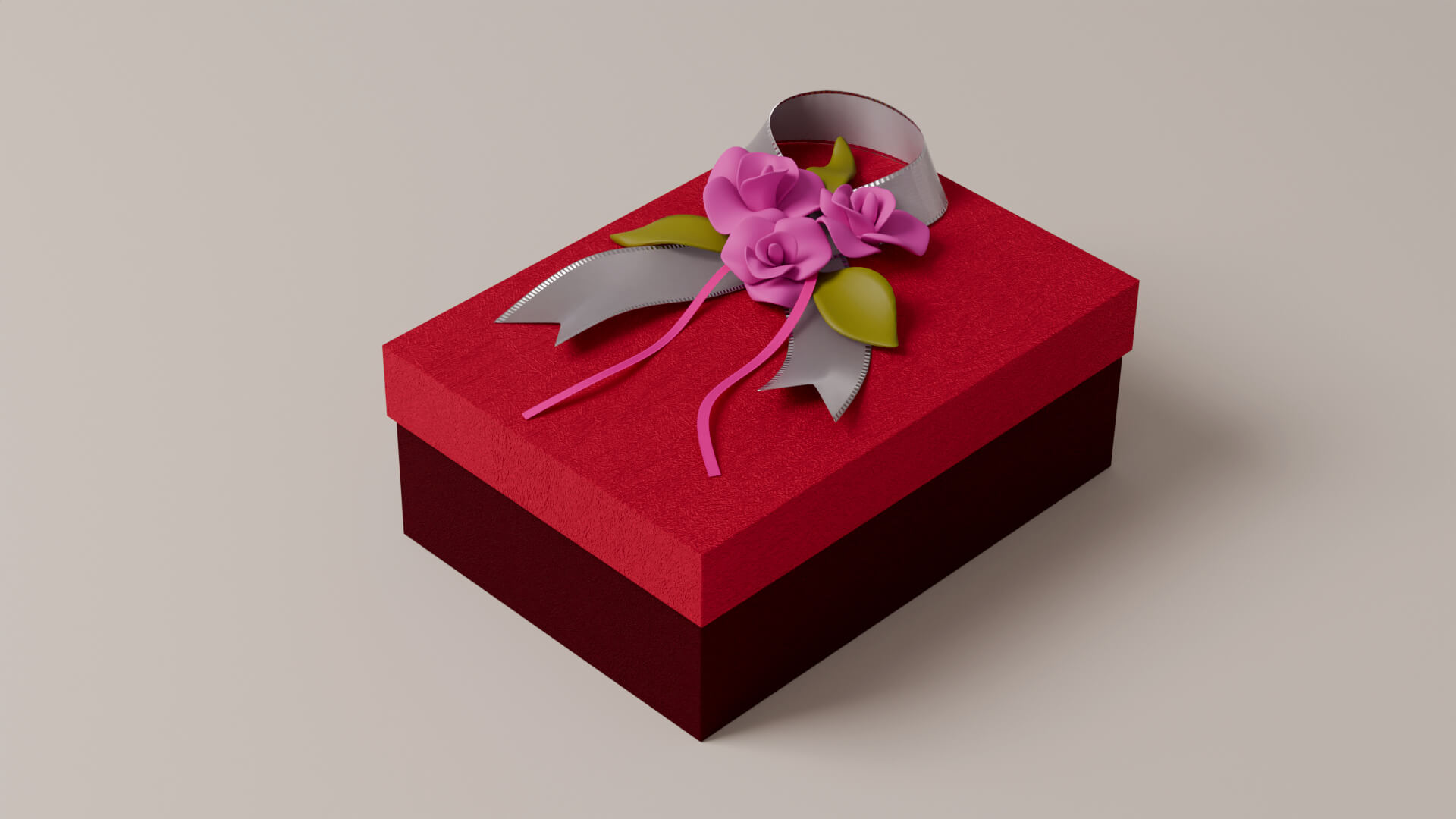 Package for Gift Pink 150 X 210 X 80mm - 3D Model by rzo