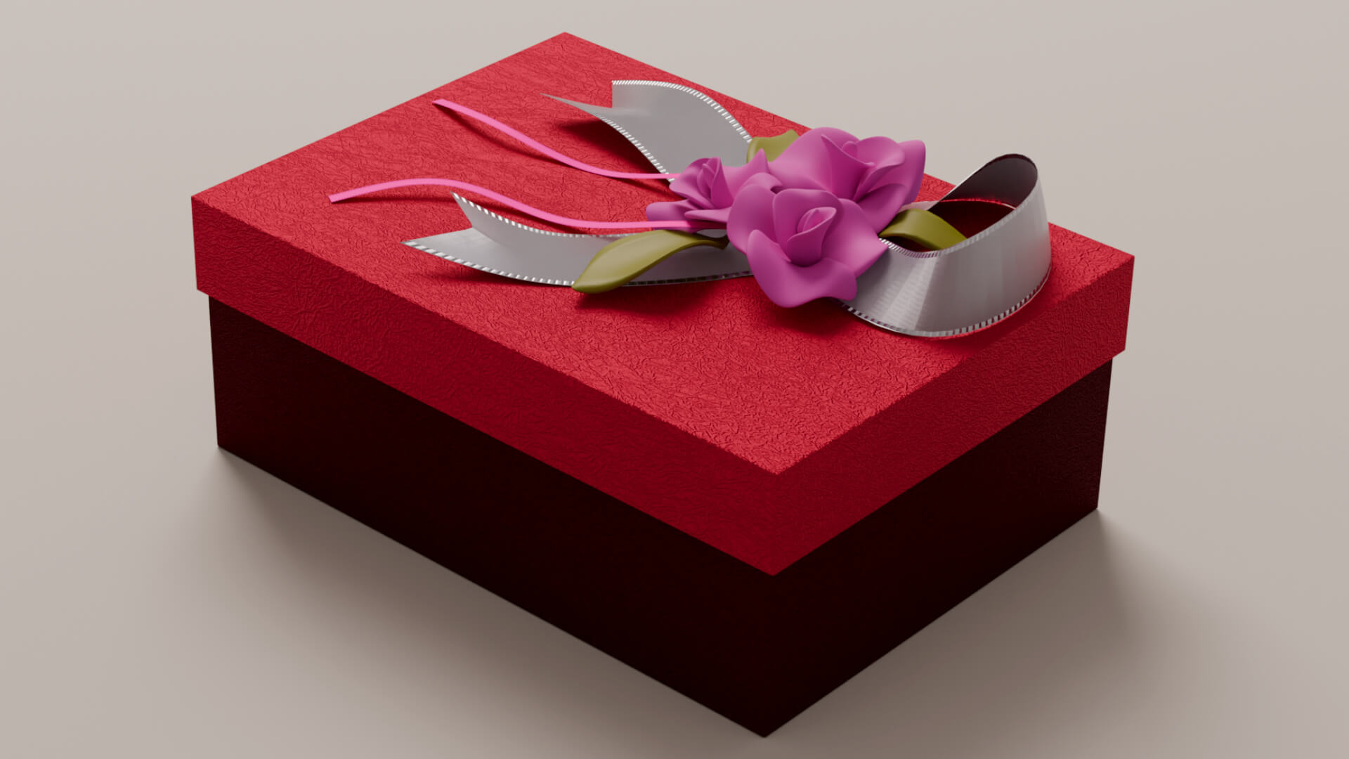 Package for Gift Pink 150 X 210 X 80mm - 3D Model by rzo