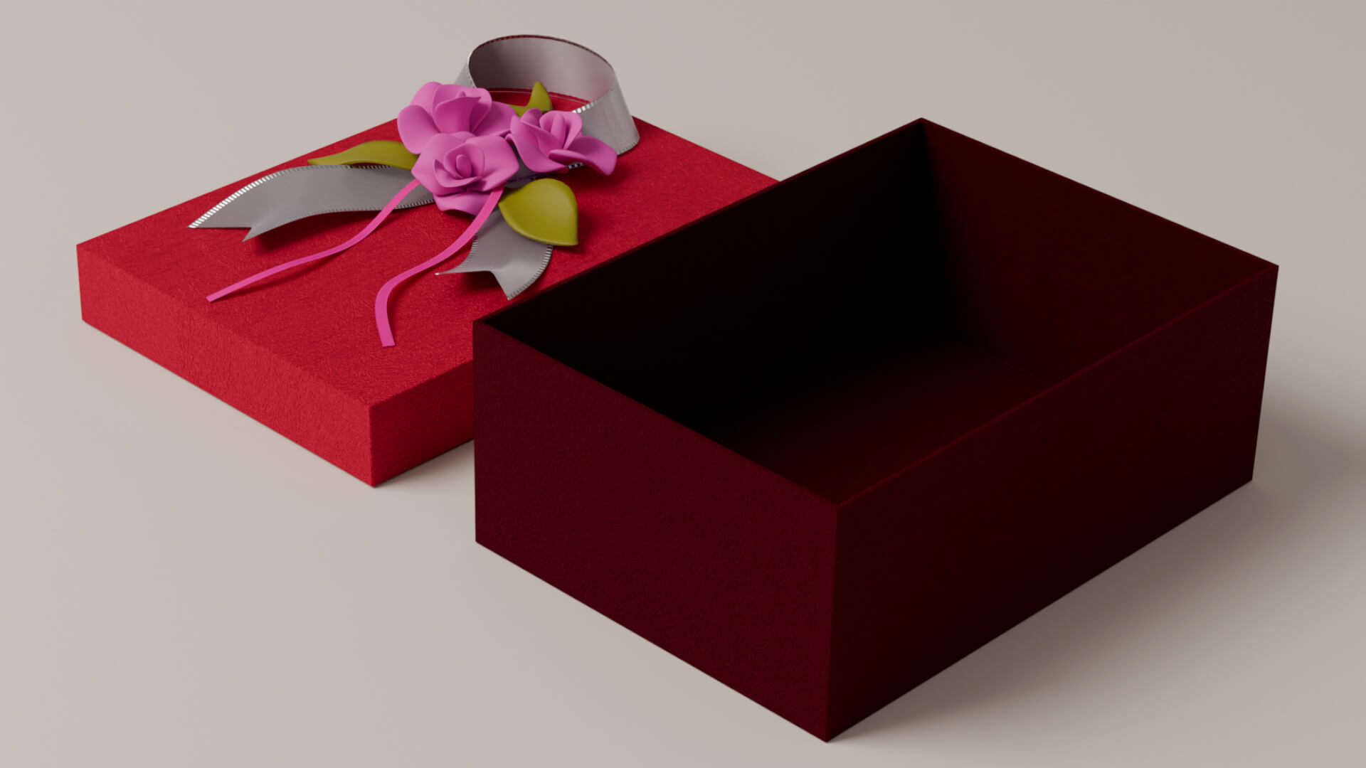 Package for Gift Pink 150 X 210 X 80mm - 3D Model by rzo