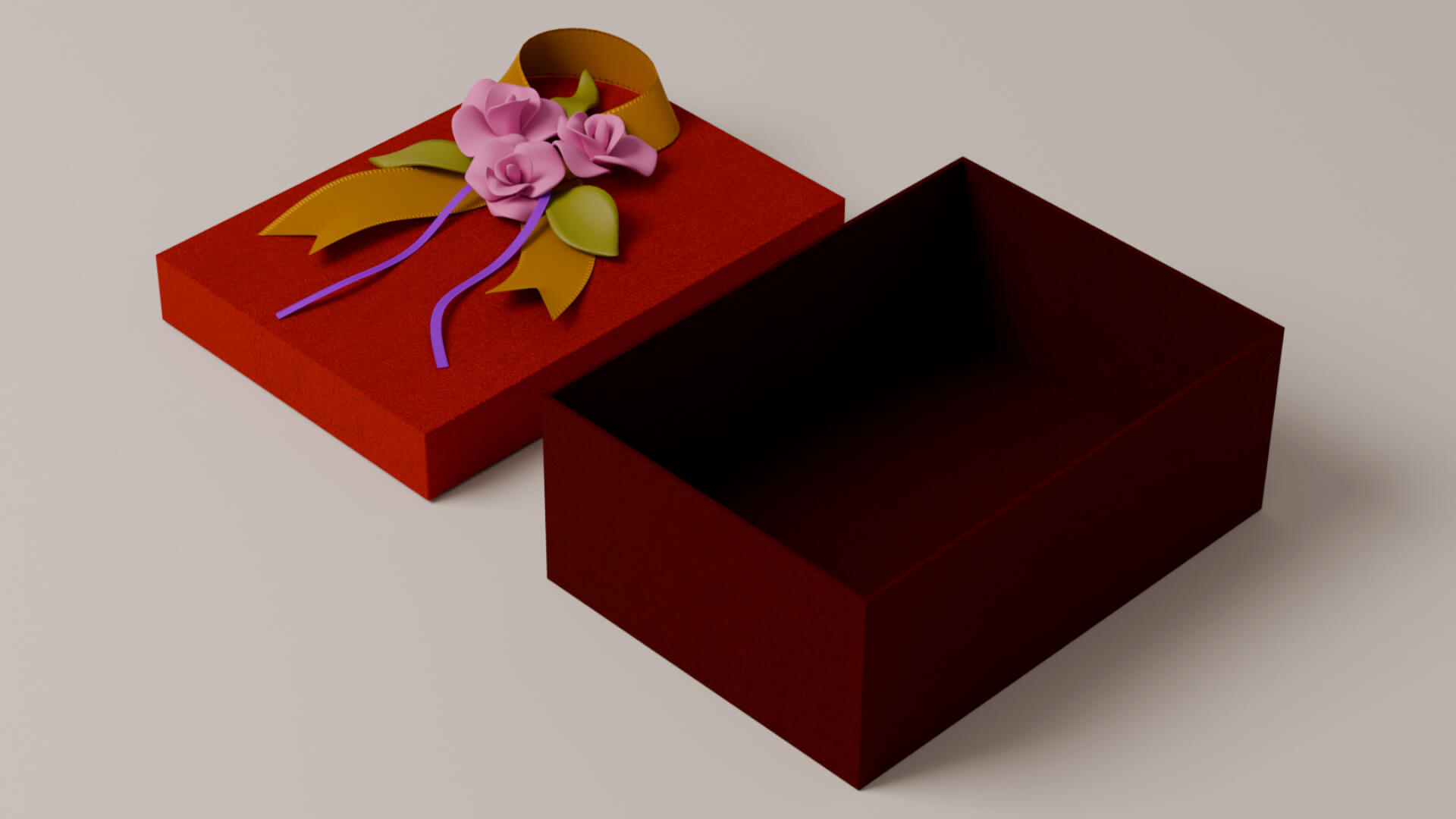 Package for Gift Red 150 X 210 X 80mm - 3D Model by rzo
