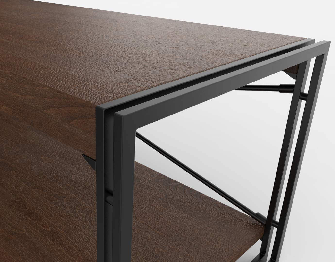 Black and Brown Wooden Rack - Free 3D Model by rzo