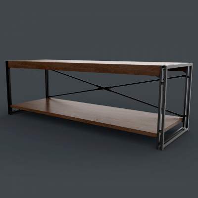 Black and Brown Wooden Rack - Free 3D Model by rzo