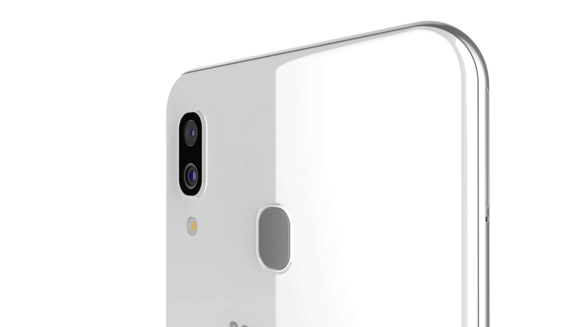Samsung Galaxy A30 White - 3D Model by rzo