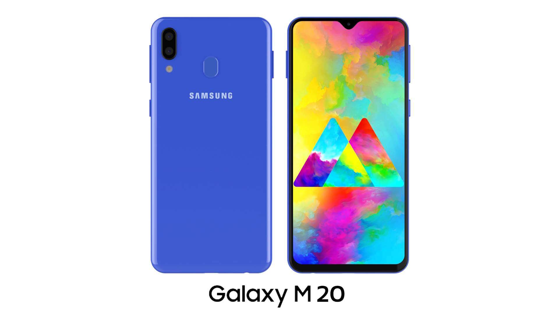 Samsung Galaxy M20 Blue - 3D Model by rzo