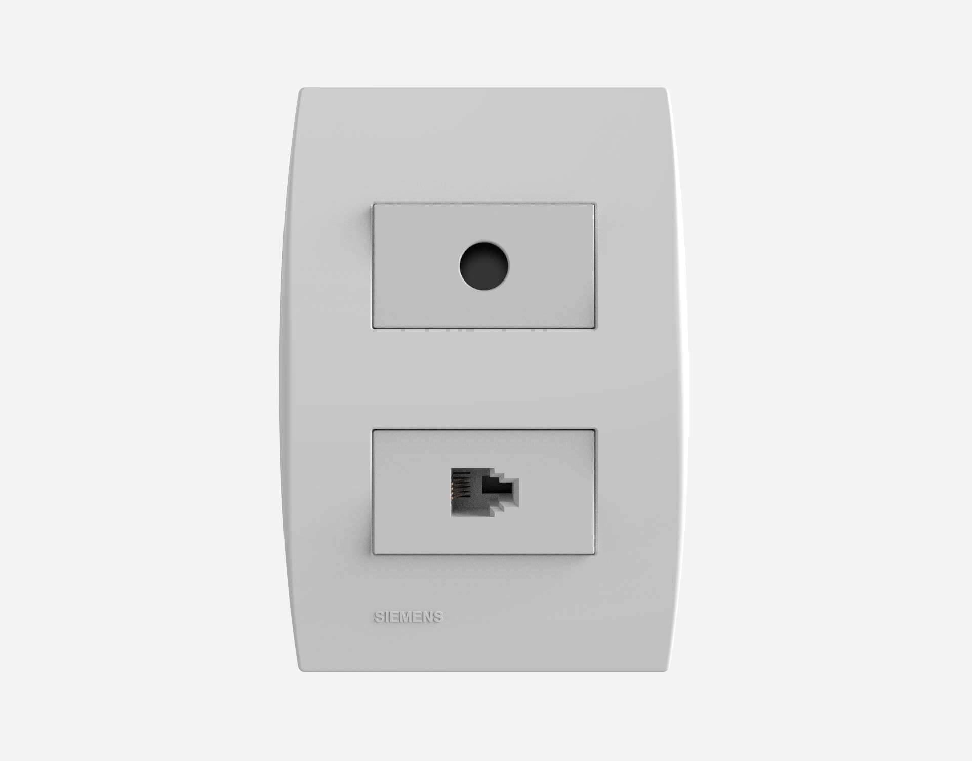 Siemens 1 Ethernet and TV Outlets - 3D Model by rzo