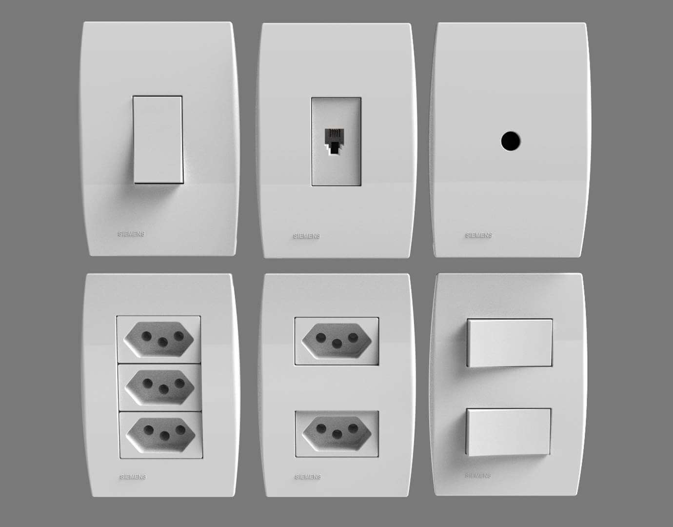 Siemens Outlets and Switches - 3D Model by rzo