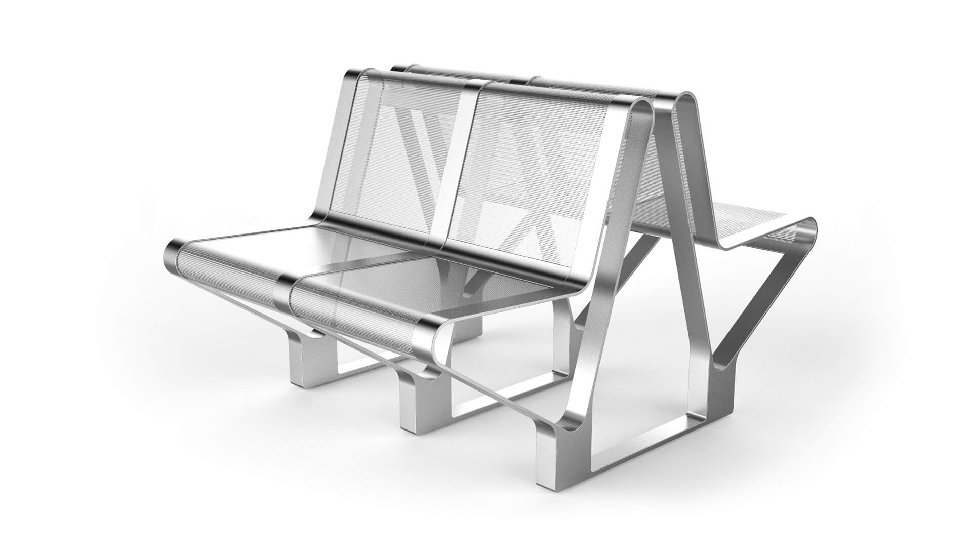 Waiting Room Seat V1 Double 2 Seats - 3D Model by rzo