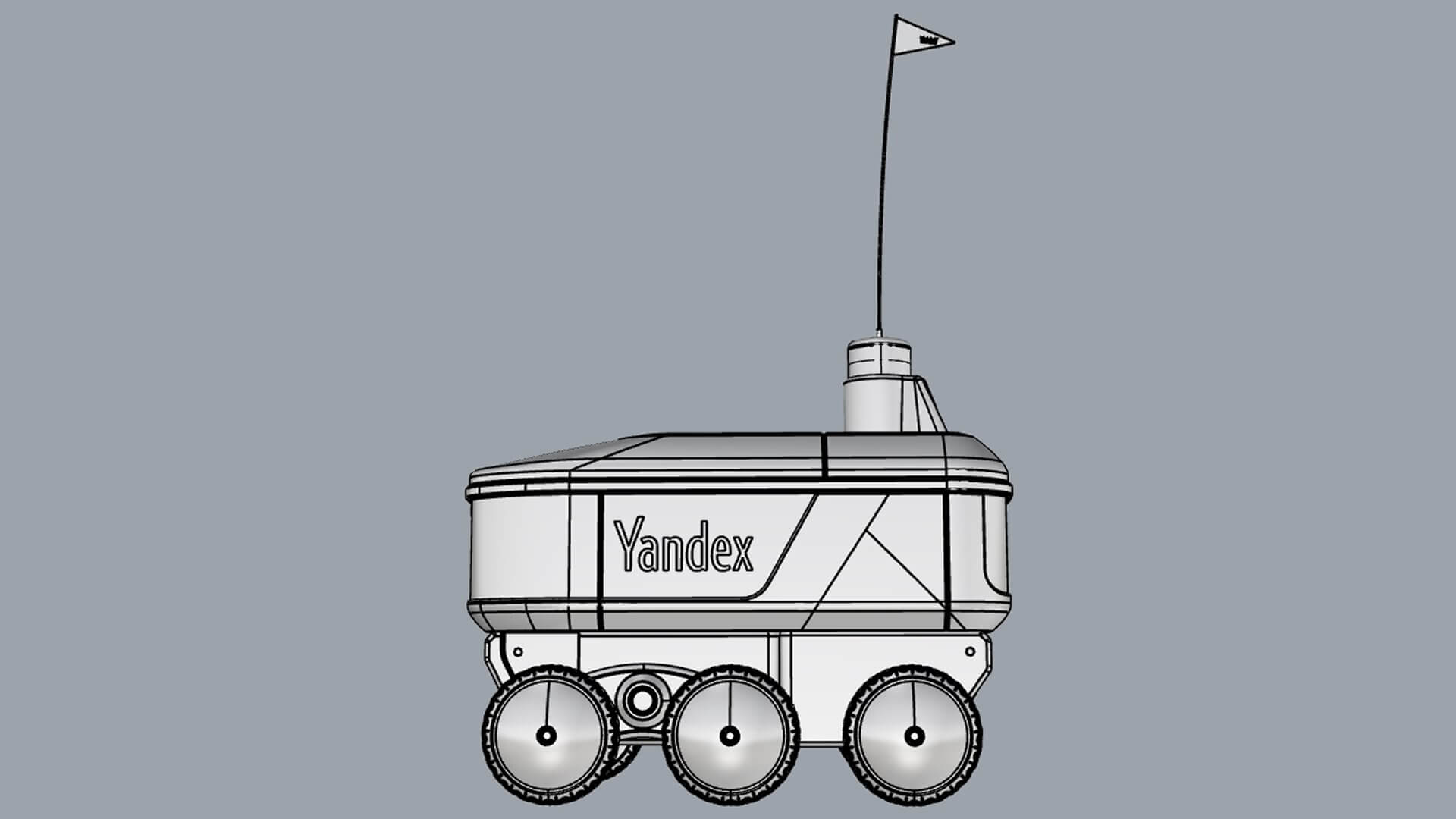Yandex Delivery Robot - 3D Model by rzo