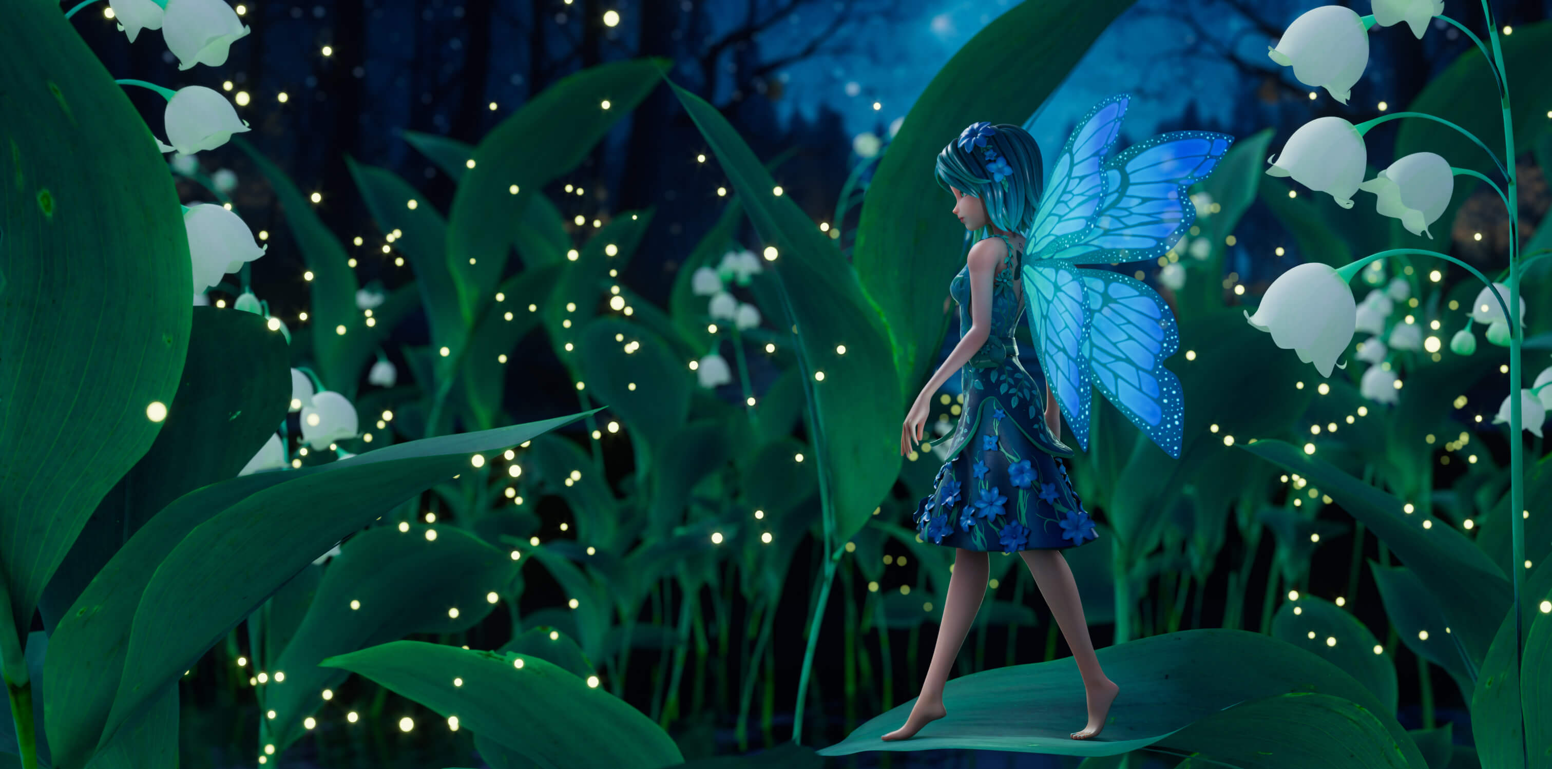 Pixie and the Enchanted Lake (Game-Ready) 3D Render