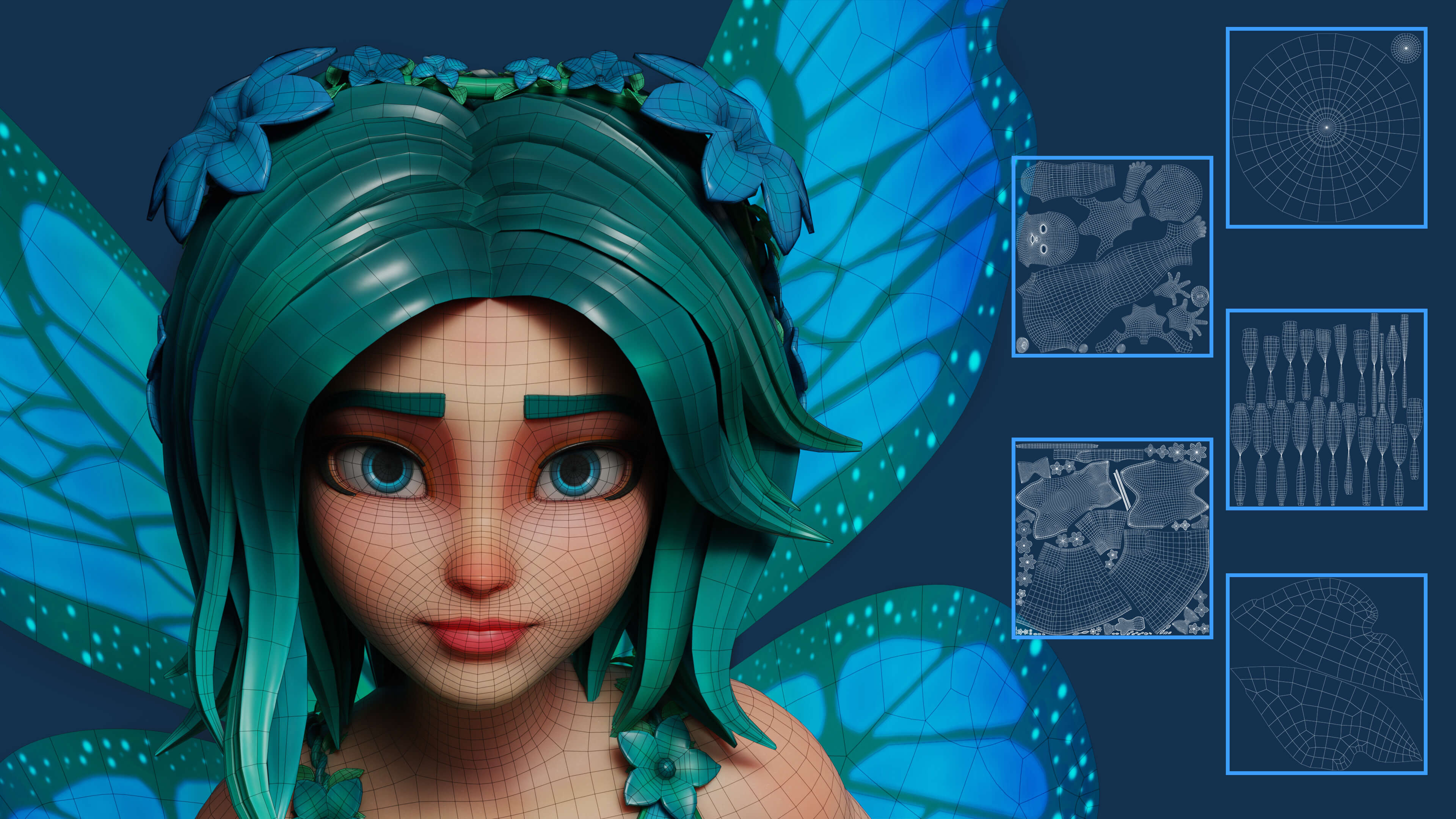 Pixie and the Enchanted Lake (Game-Ready) 3D Render