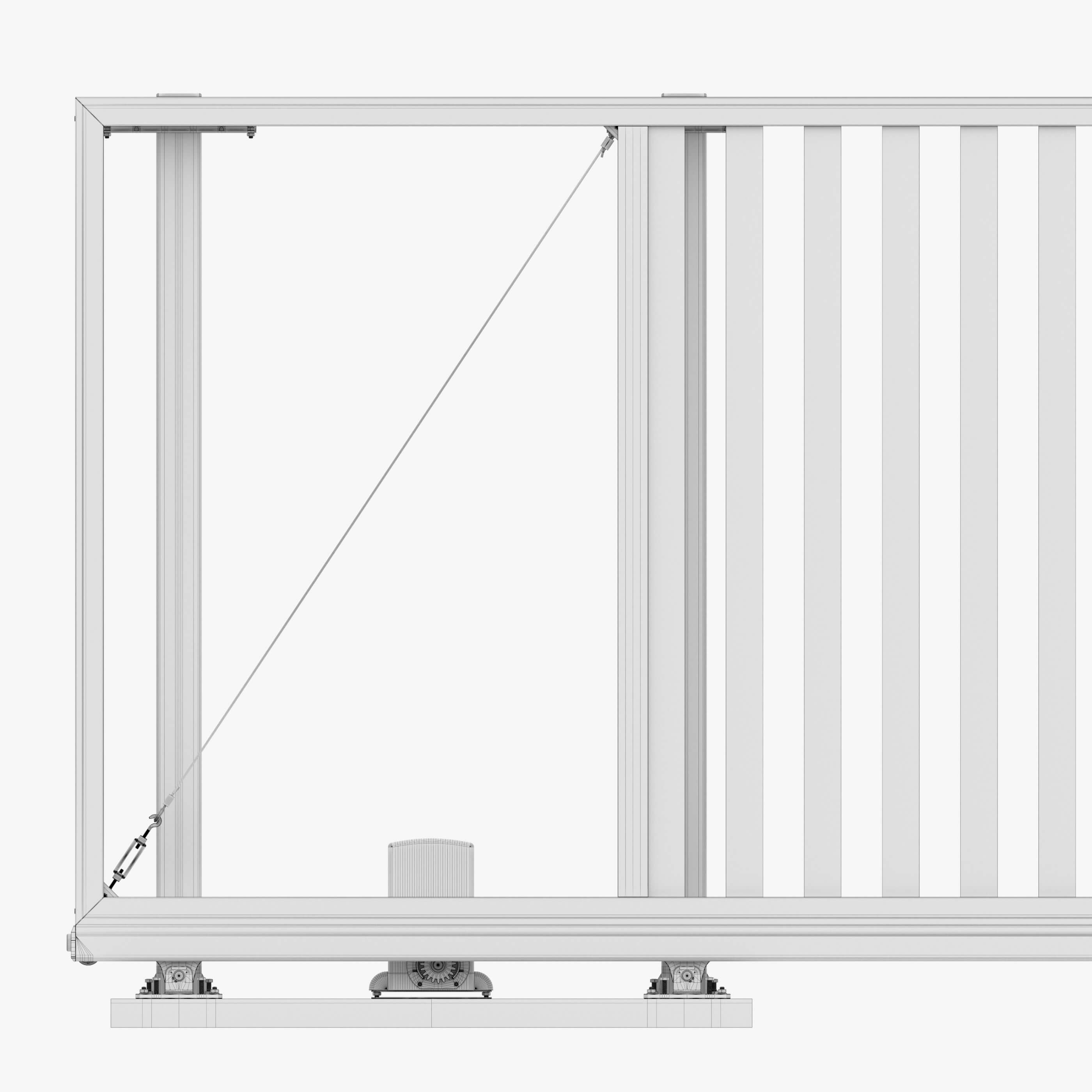 Sliding Gate With Grid - 3D Model by S_K_A