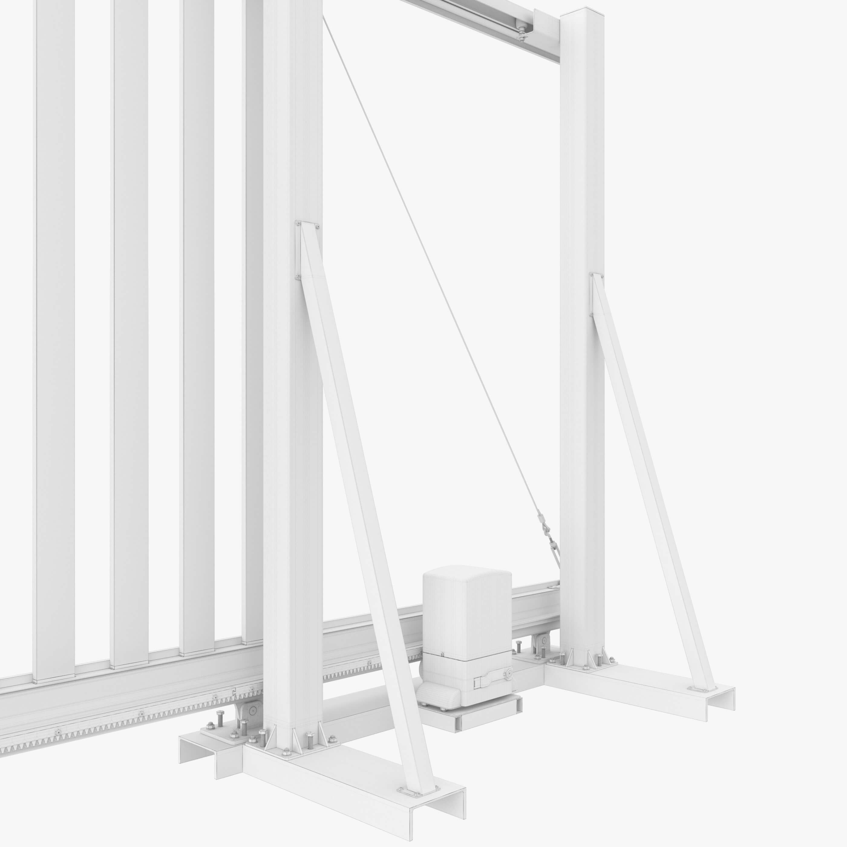 Sliding Gate With Grid - 3D Model by S_K_A